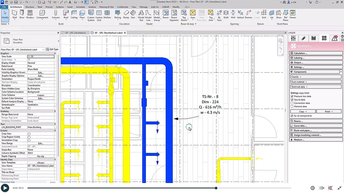 New E Learning Course Calculating Ventilation Networks In Revit Linear