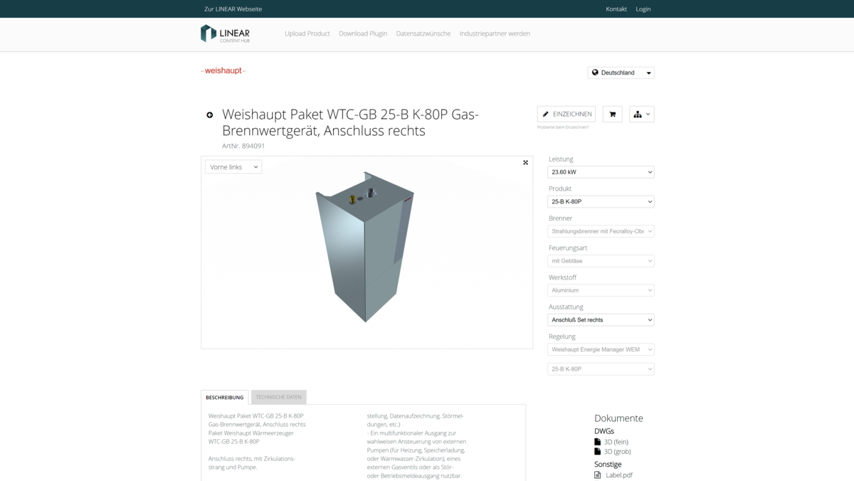 CAD-Daten im Internet? Jetzt im LINEAR Content Hub | LINEAR