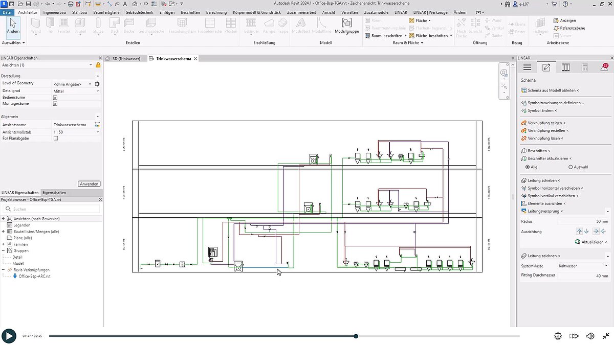 E-Learning Kurs zur neuen Schemaplanung in Revit | LINEAR