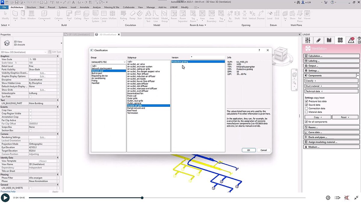 New e-learning course: Calculating ventilation networks in Revit | LINEAR