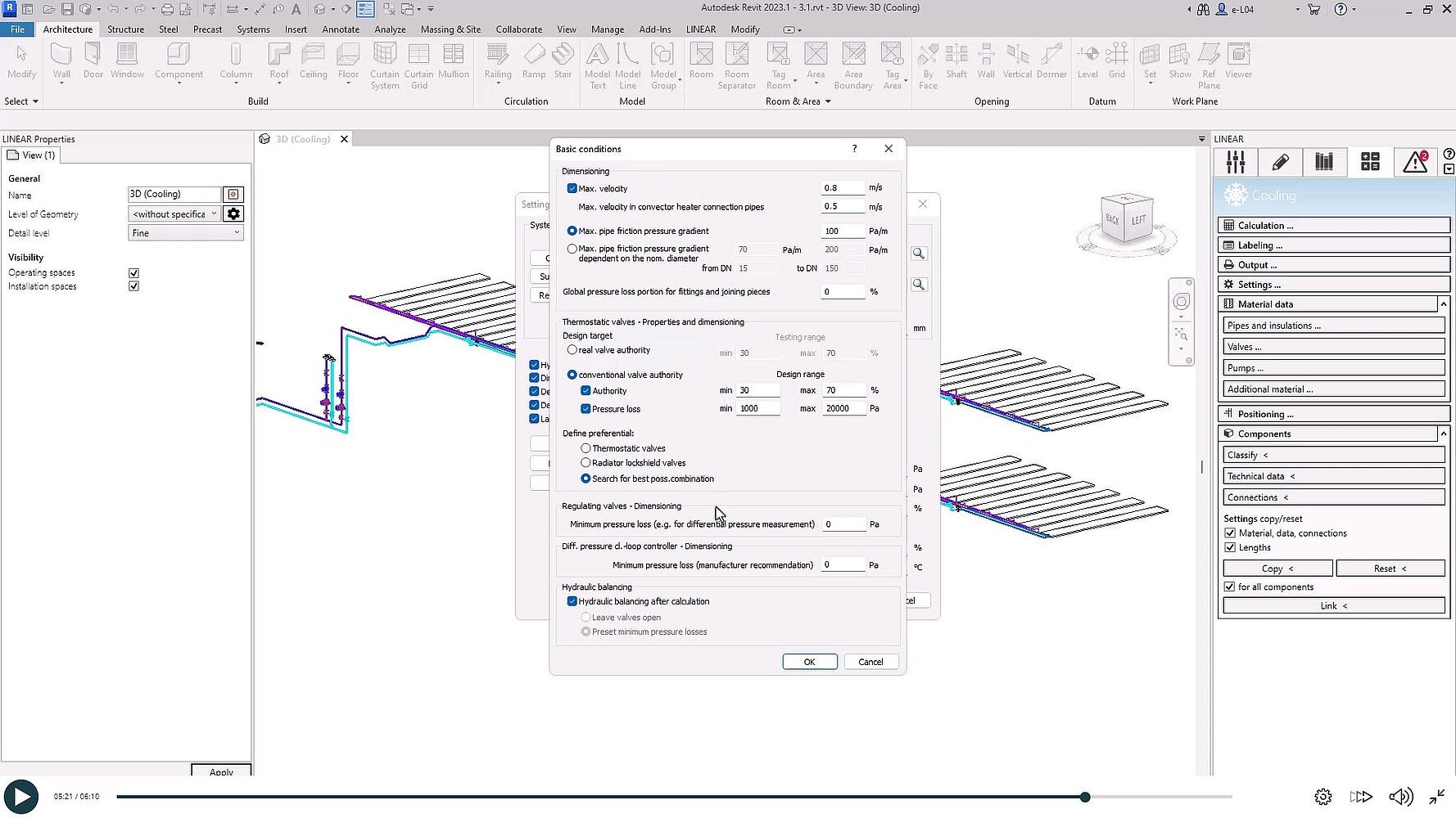 Nieuwe cursus: Koelleidingnetwerk berekenen in Revit: LINEAR