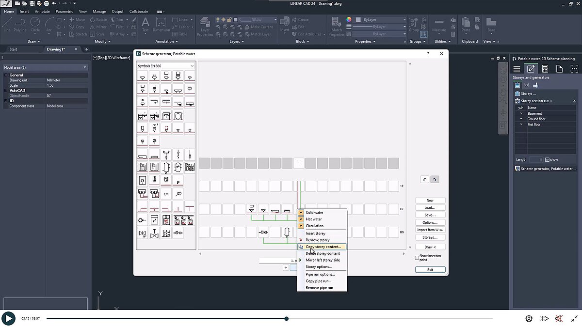 E-learning course on the schema generator in AutoCAD | LINEAR
