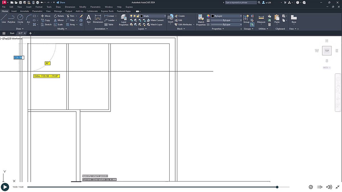 Further e-learning course: Basics of operating AutoCAD | LINEAR