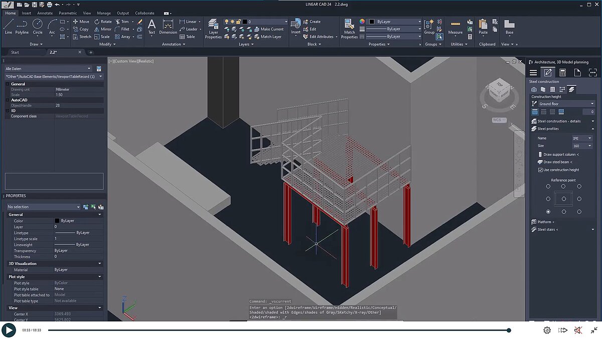 E-learning course on 3D pipe construction in AutoCAD | LINEAR
