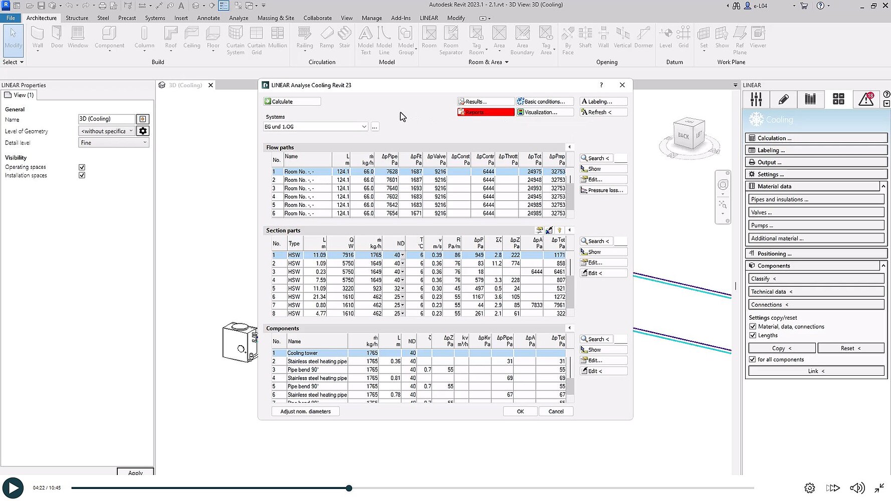 Nieuwe cursus: Koelleidingnetwerk berekenen in Revit: LINEAR