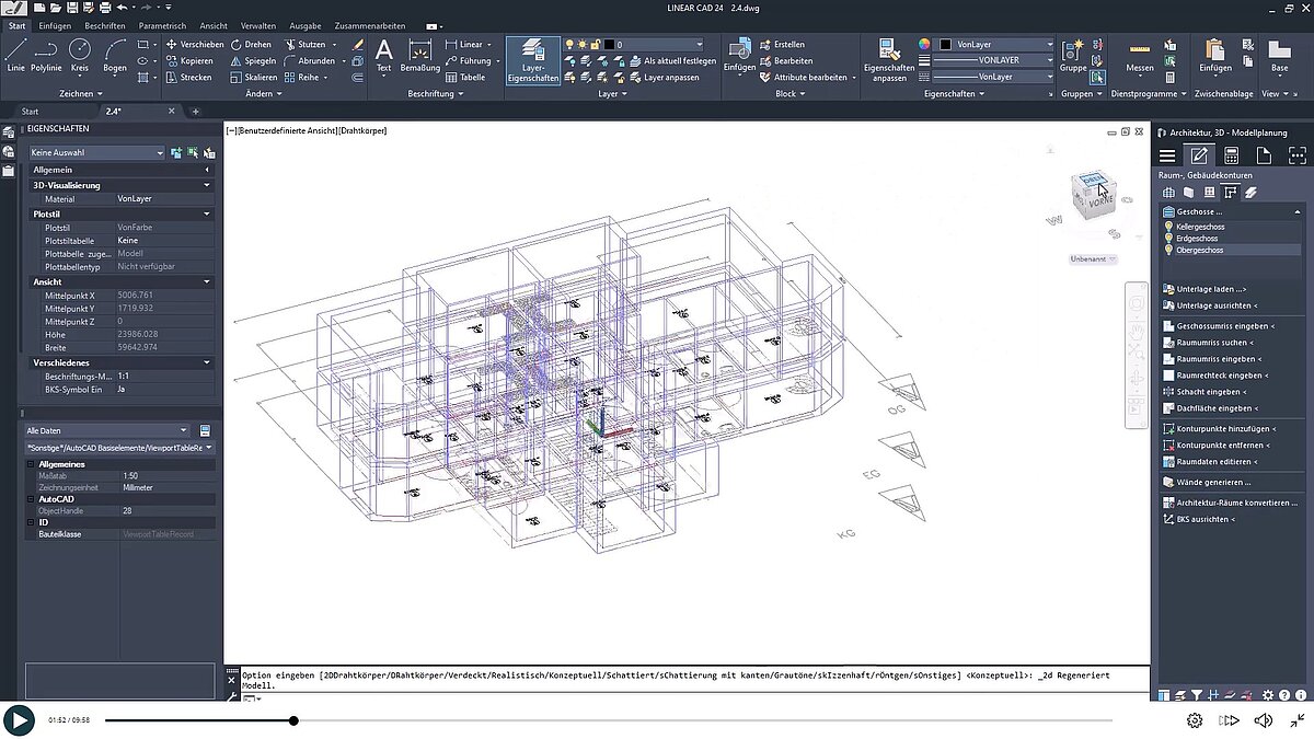Erstellung eines eigenen Architekturmodells in AutoCAD | LINEAR