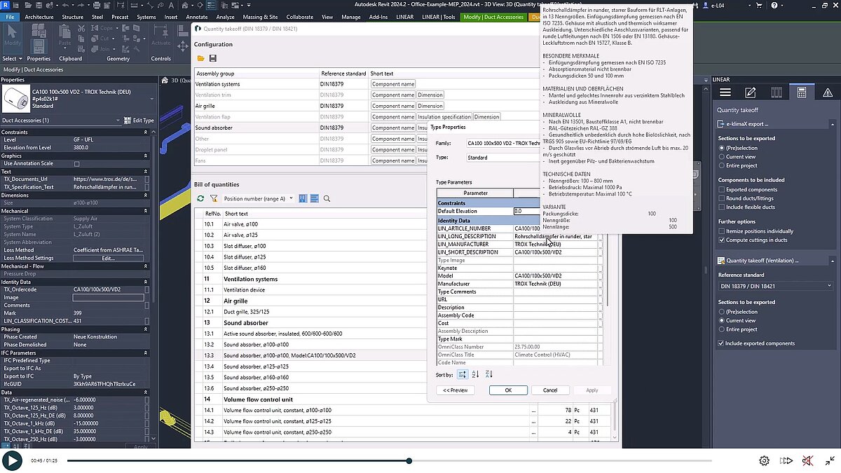 New e-learning course: Calculation of Quantity Takeoff (Ventilation) | LINEAR