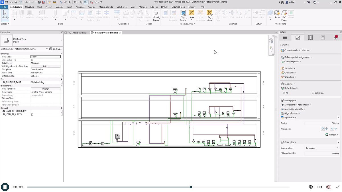 E-learning course on the new schematic design in Revit | LINEAR