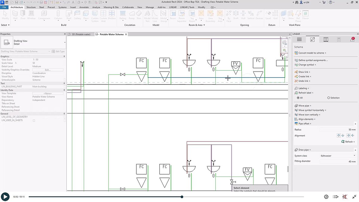 E-learning course on the new schematic design in Revit | LINEAR