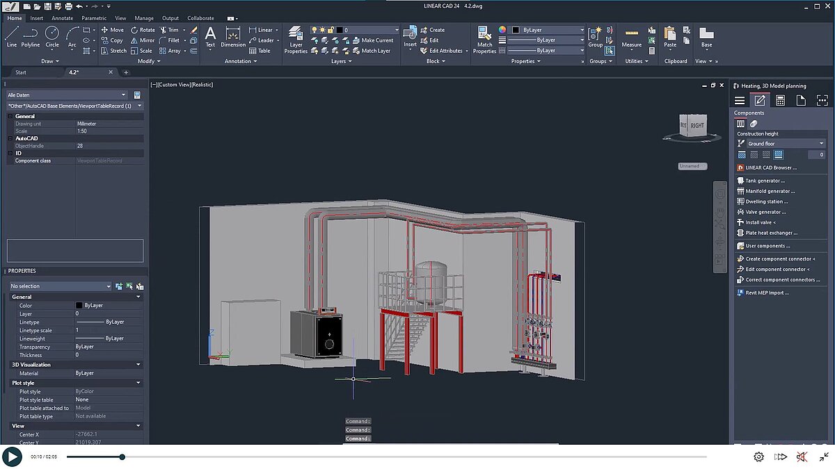 E-learning course on 3D pipe construction in AutoCAD | LINEAR